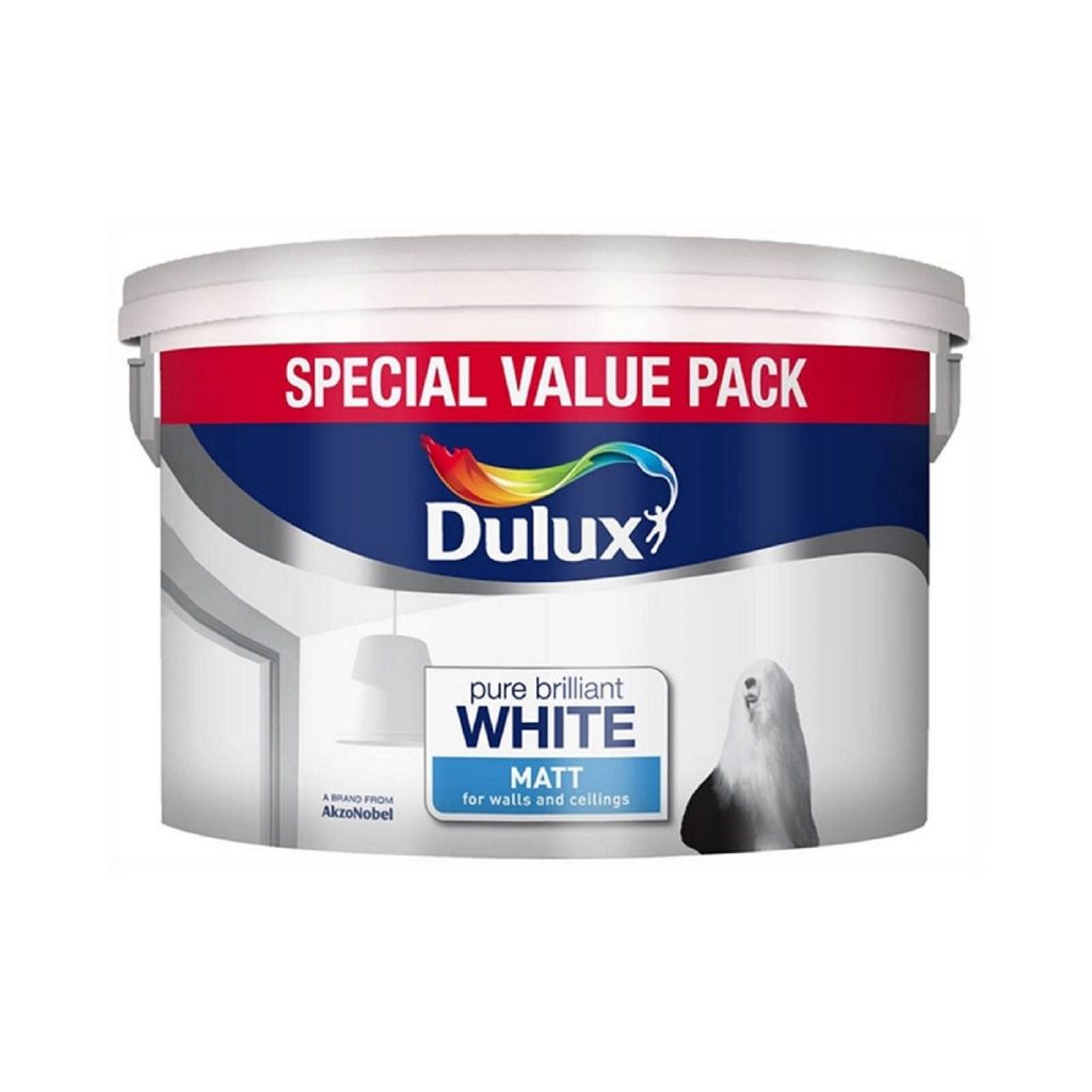 Dulux Pure Brilliant White Matt Emulsion Paint 7L – MemsDIY