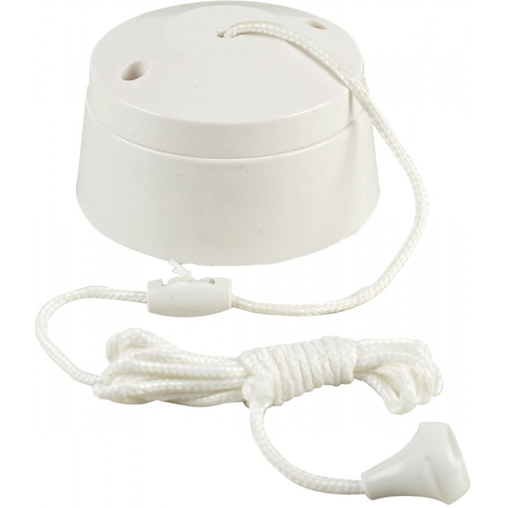 1 Way 6A Ceiling Pull Switch White – MemsDIY