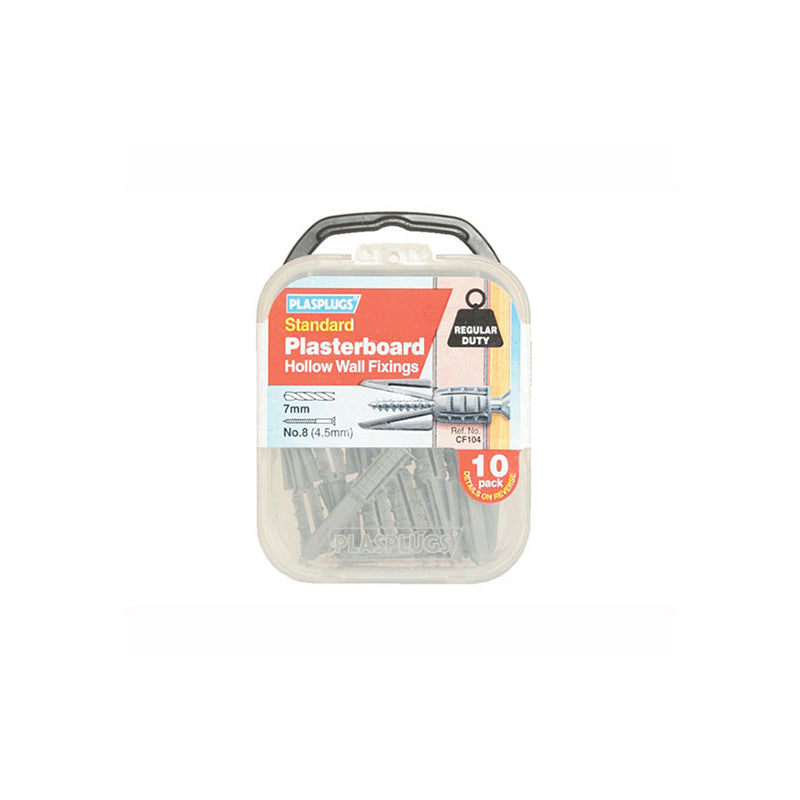 Plasplugs Regular Duty Plasterboard Fixings 10 Pack – MemsDIY