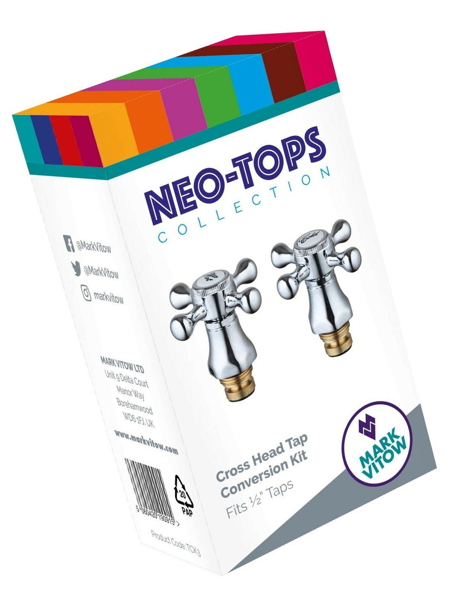 Cross Head Chrome Plated Tap Conversion Kit, Silver, 0.5-Inch – MemsDIY